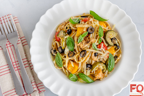 Pasta with Summer Vegetables and Chicken - Flavor Quotient